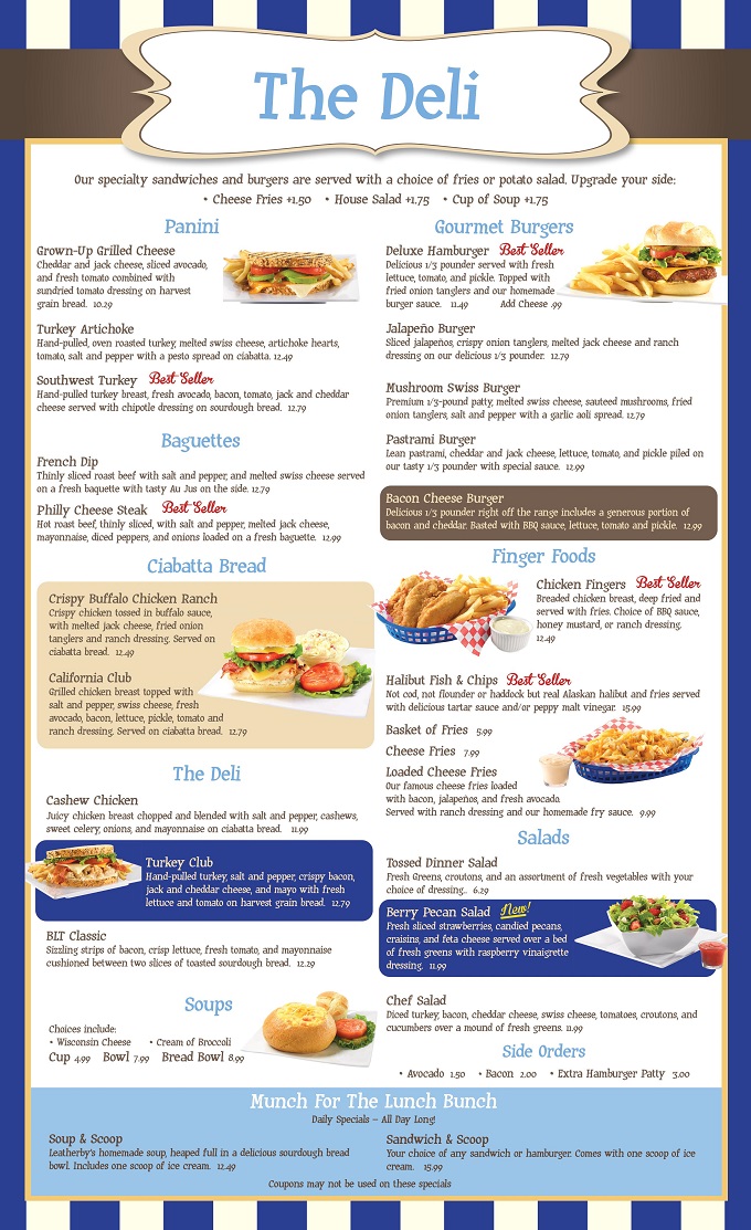 Menu | Leatherby's Family Creamery